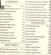 Cover of: Mr. William Shakespeares Comedies, Histories, & Tragedies by William Shakespeare, William Shakespeare
