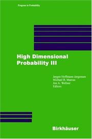High Dimensional Probability III (Progress in Probability) by ...