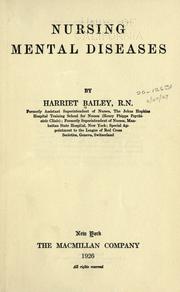 Nursing mental diseases by Harriet Bailey | Open Library