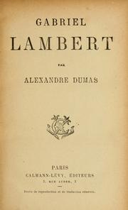 Gabriel Lambert (1860 edition) | Open Library