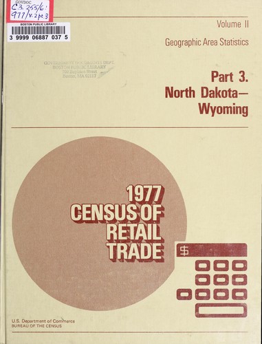 1977 census of retail trade. by United States. Bureau of the Census ...