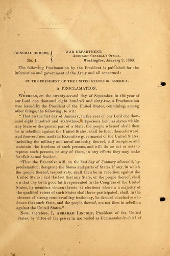 General orders. No. 1. War department, adjutant general's office ...