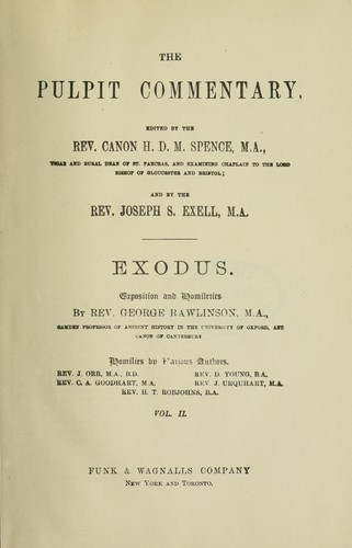 The Pulpit commentary by H. D. M. Spence-Jones | Open Library