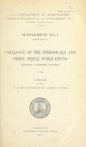 Catalogue of the periodicals and other serial publications (exclusive ...