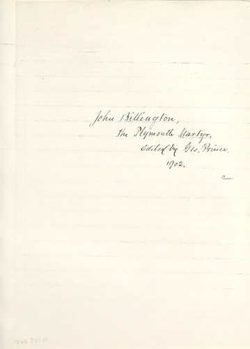 John Billington, the Plymouth martyr by George Prince | Open Library