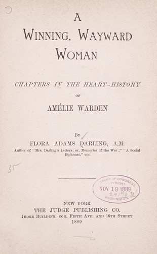A winning, wayward woman by Darling, Flora Adams Mrs | Open Library
