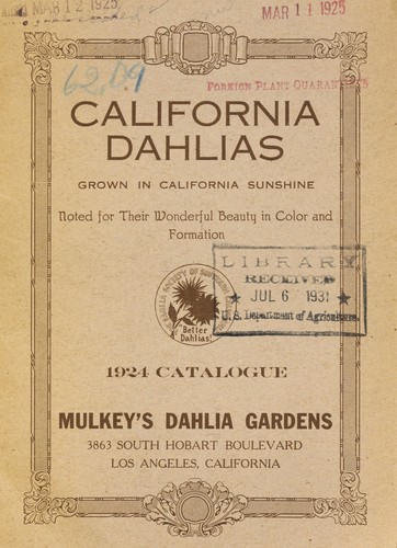California dahlias by Mulkey's Dahlia Gardens | Open Library