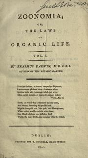 Zoonomia, or, The laws of organic life | Open Library